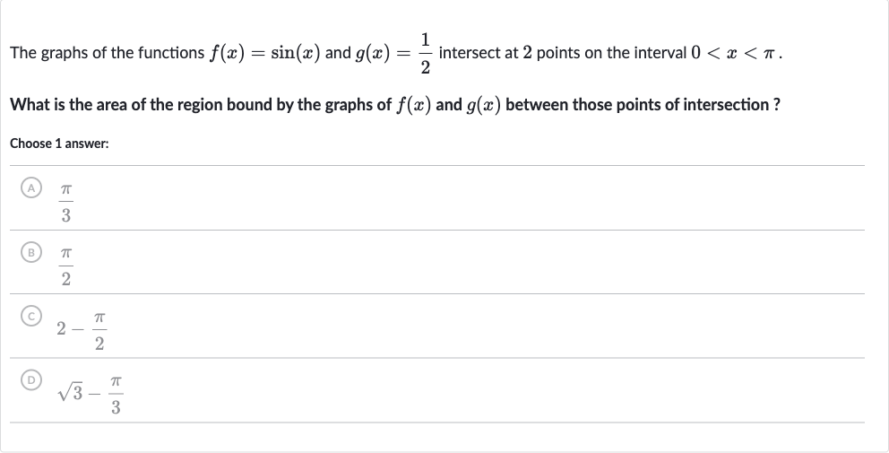 (Solved)-The graphs of the functions f(x)=sin(x) and g(x)=(1)/(2) i